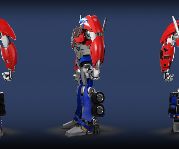 ArtStation - Optimus Prime Transformers Prime 3D Character Rig | Game ...