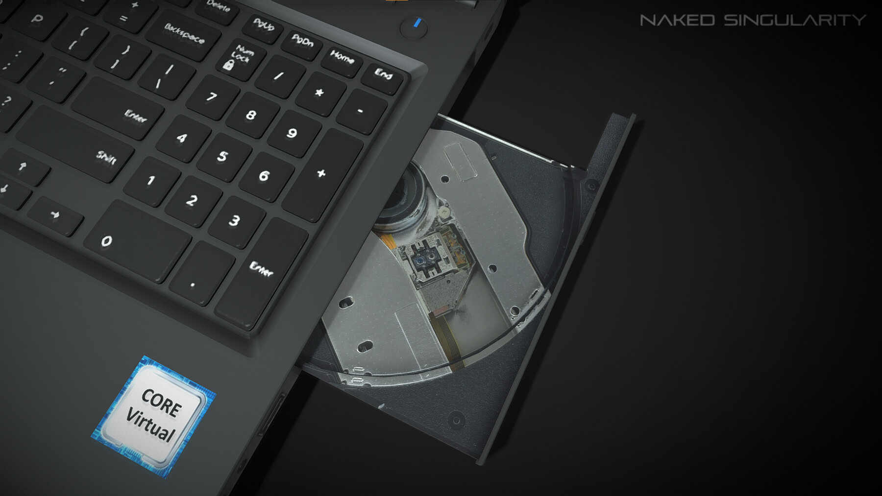 ArtStation - Laptop with optical drive | Computer low poly | Game Assets