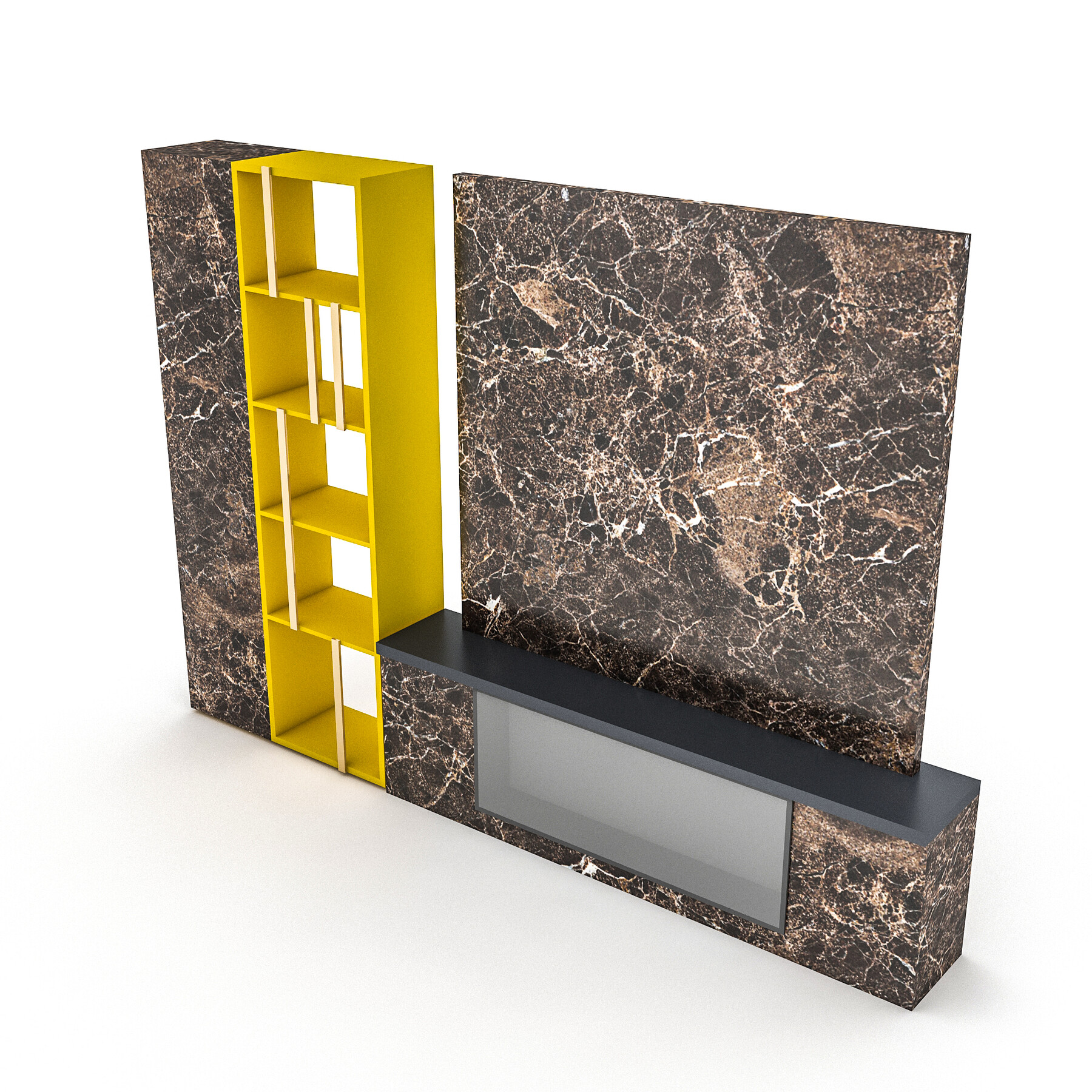 ArtStation - 3D modern tv unit | Game Assets