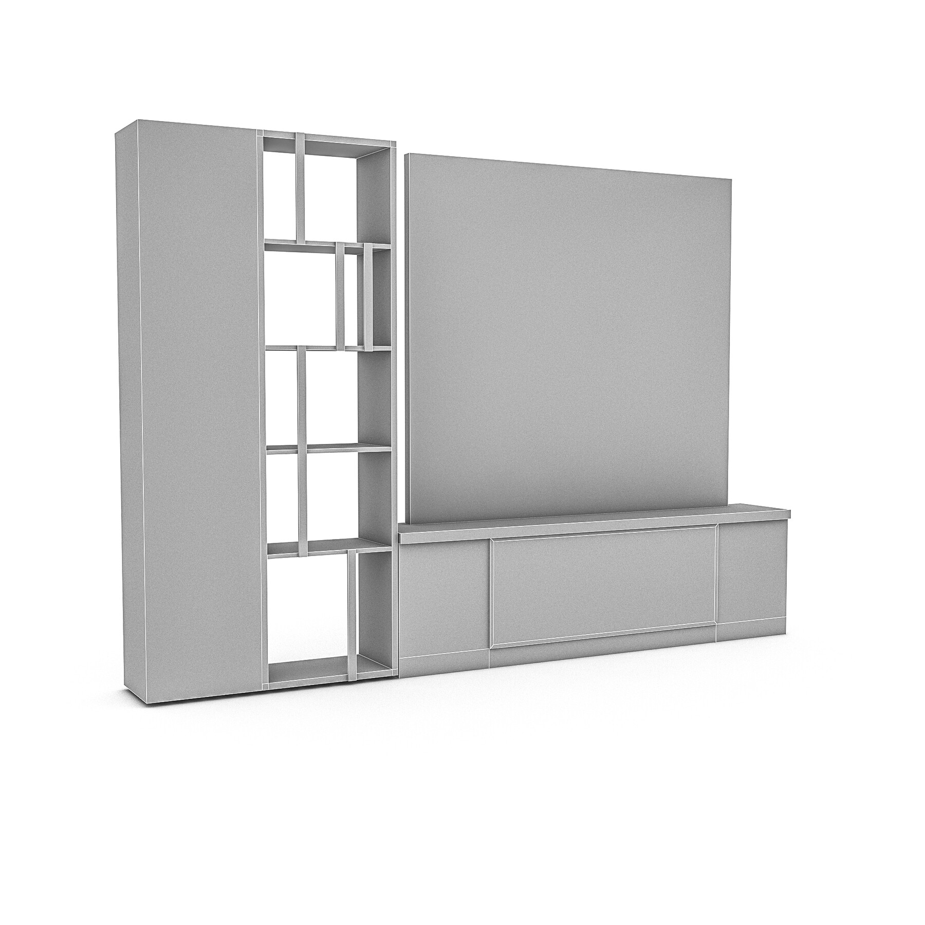 ArtStation - 3D modern tv unit | Game Assets