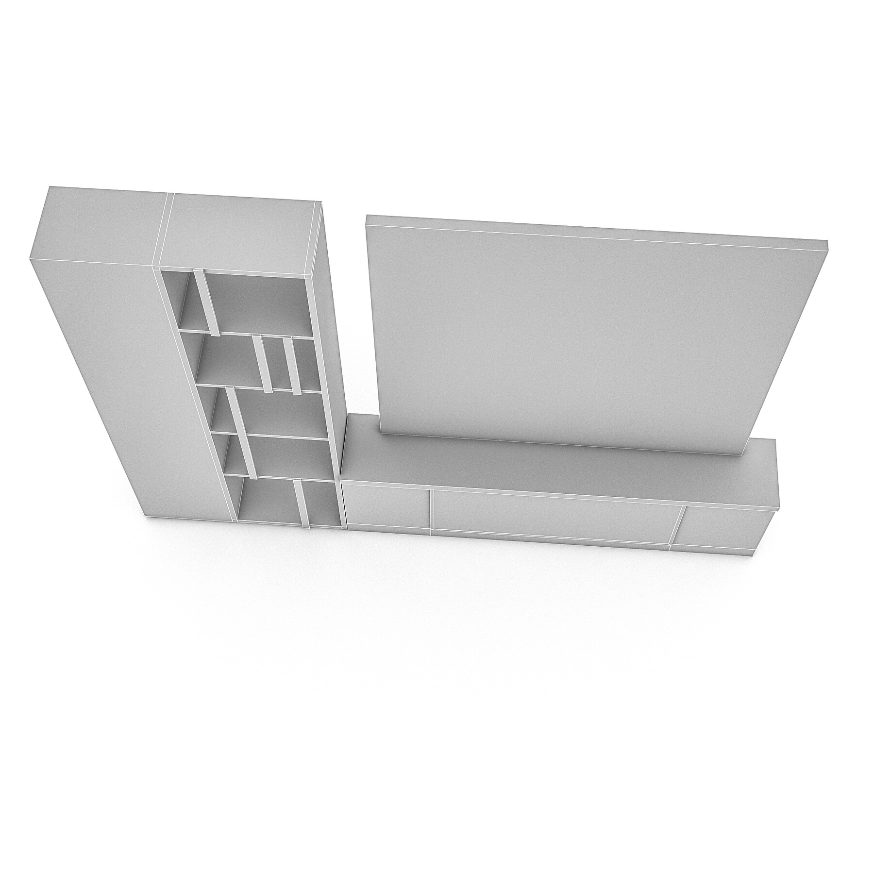 ArtStation - 3D modern tv unit | Game Assets