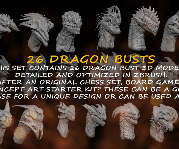ArtStation - Dragon Set 1 | Resources