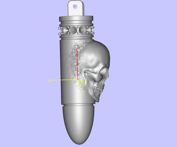 ArtStation - Bullet Skull pendant 3d print model | Resources