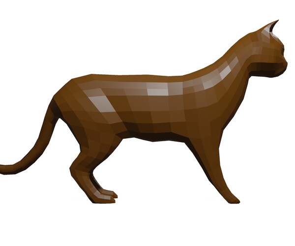 ArtStation - Cat 3D low-poly Model Rigged | Game Assets