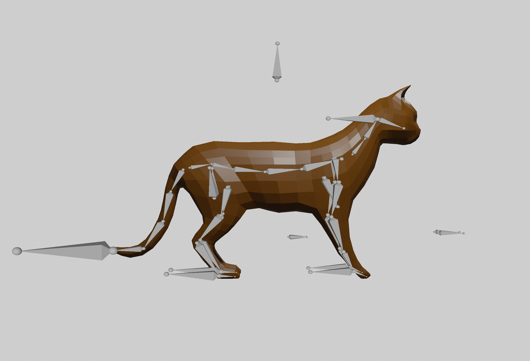 ArtStation - Cat 3D low-poly Model Rigged | Game Assets