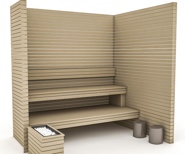 ArtStation - 3D steam bath model | Game Assets