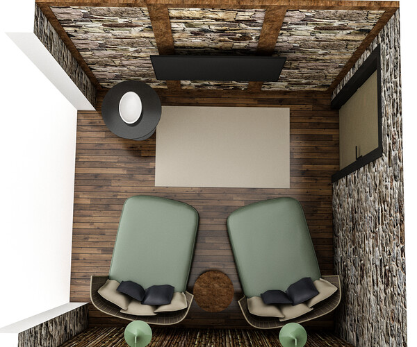 ArtStation - 3D model recreation room | Game Assets