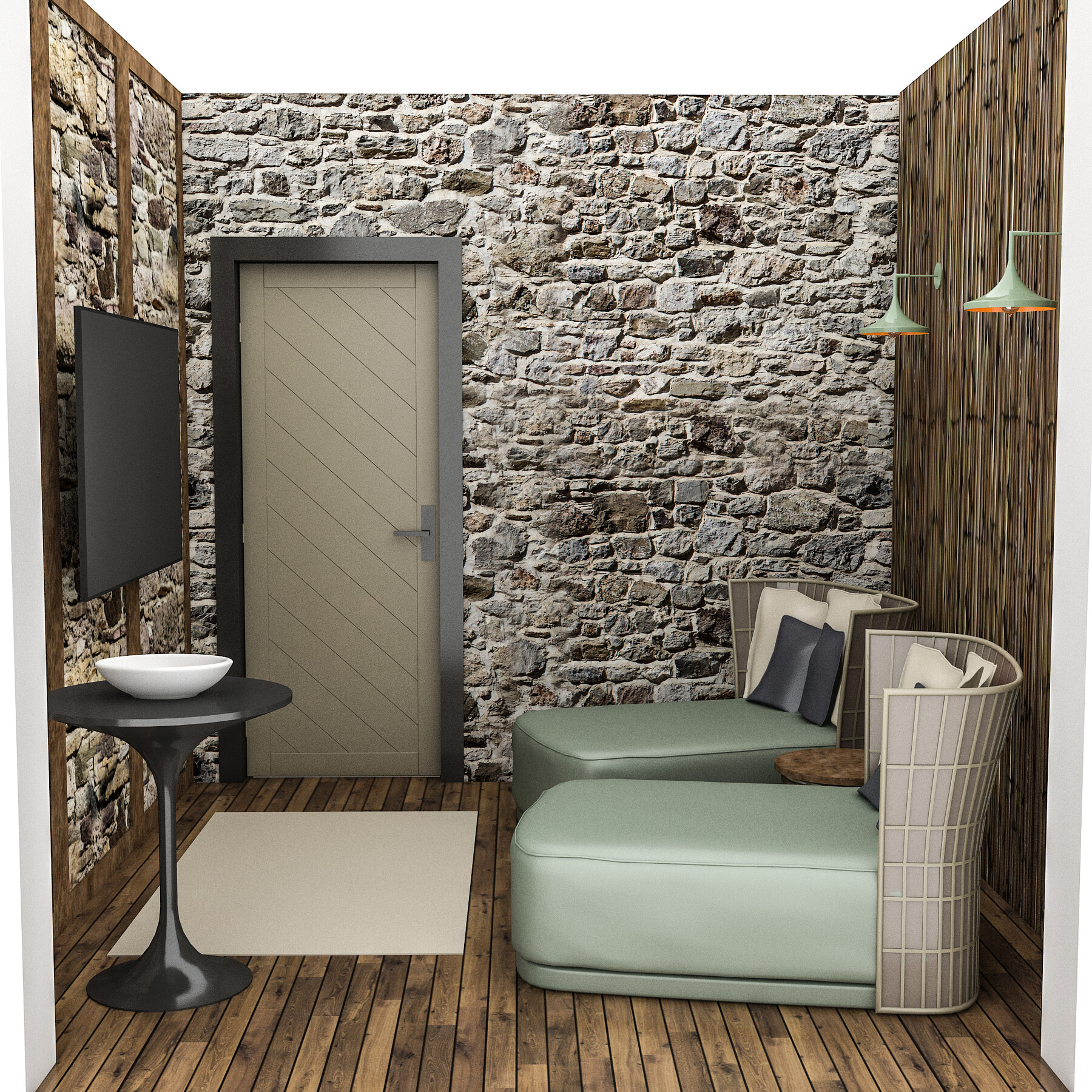 ArtStation - 3D model recreation room | Game Assets