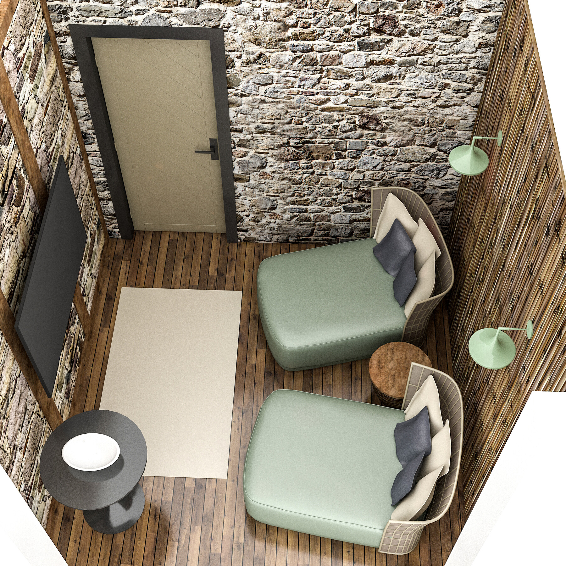 ArtStation - 3D model recreation room | Game Assets