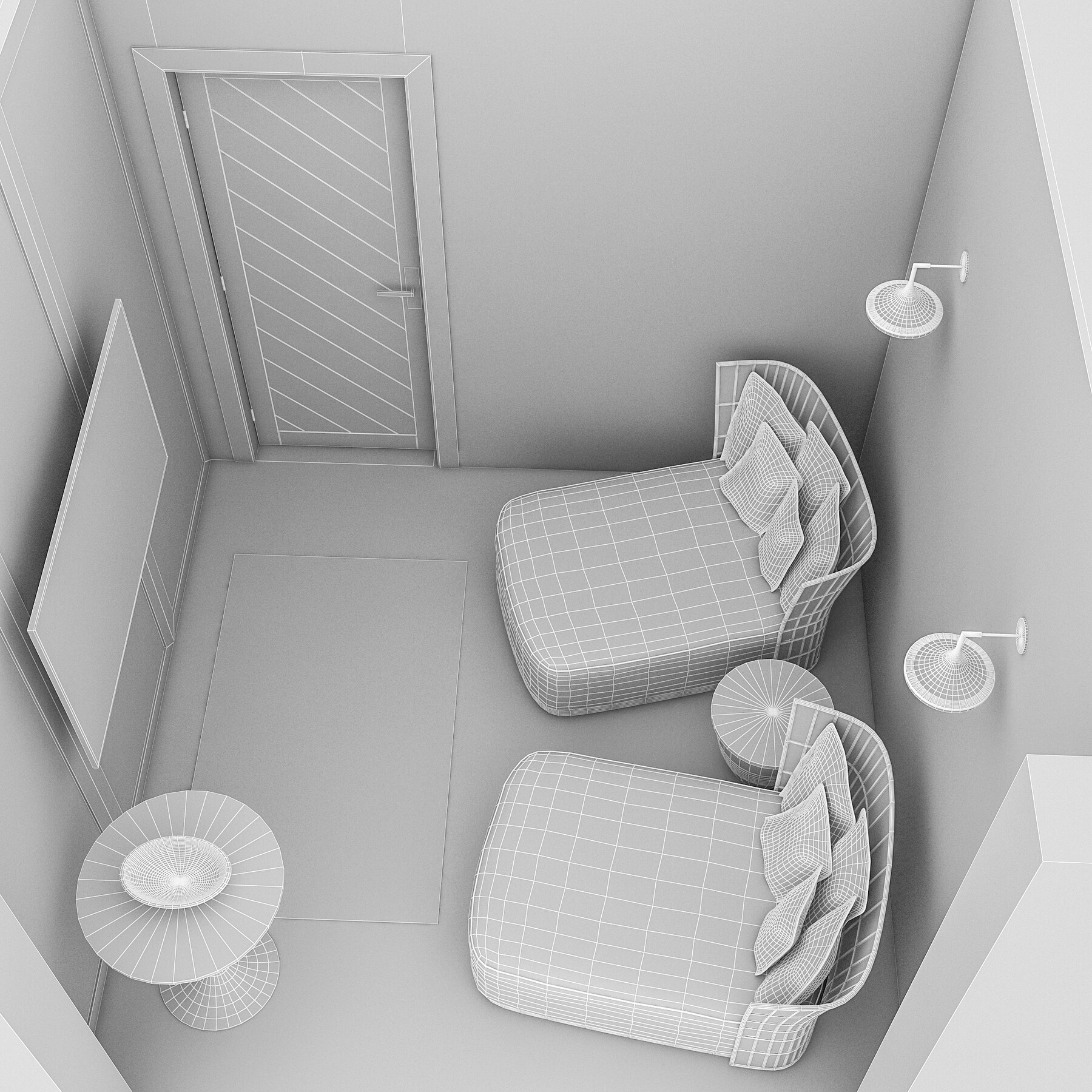 ArtStation - 3D model recreation room | Game Assets