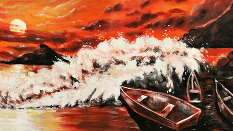 ArtStation - Red moon night | Artworks