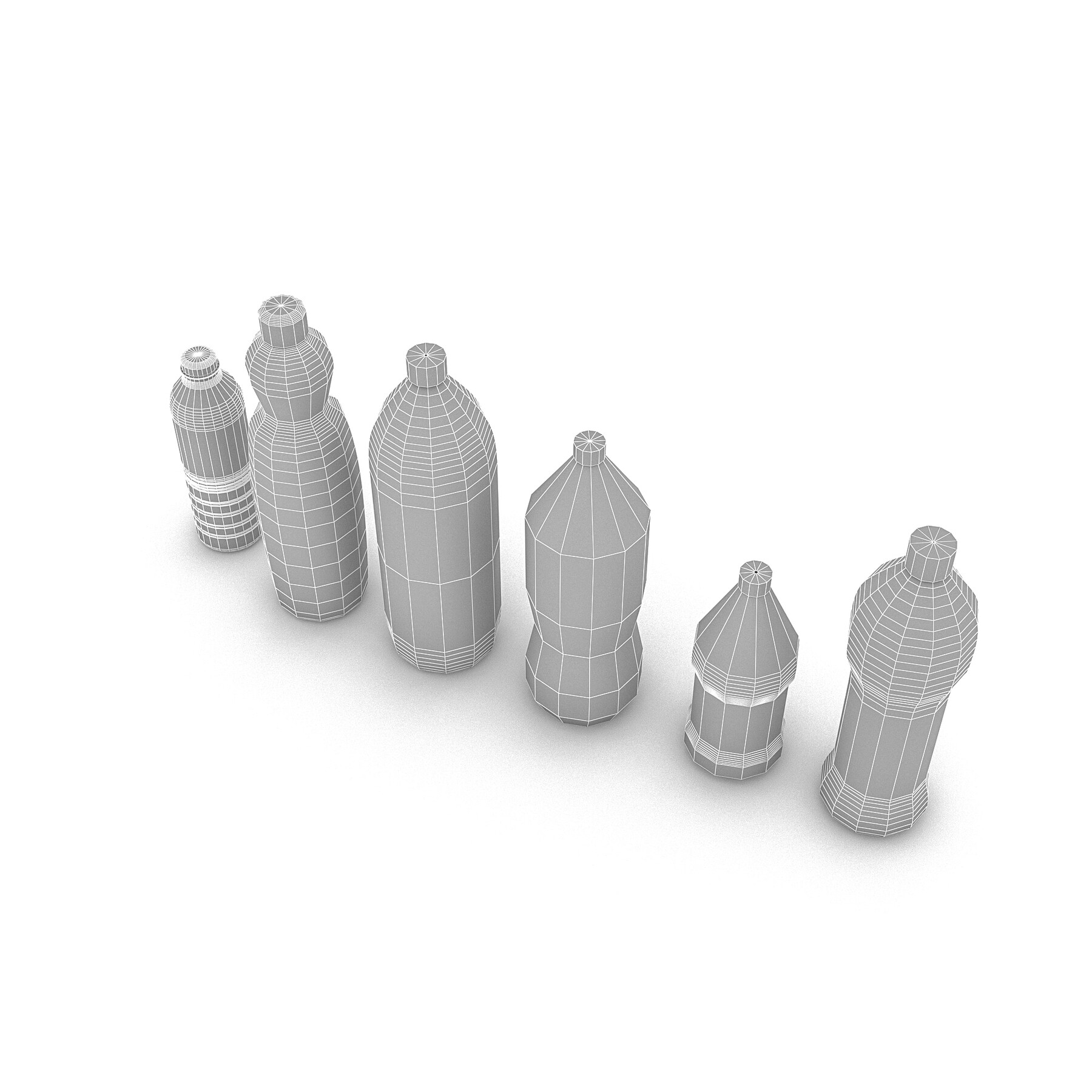 ArtStation - 3D assortment of water bottles | Game Assets