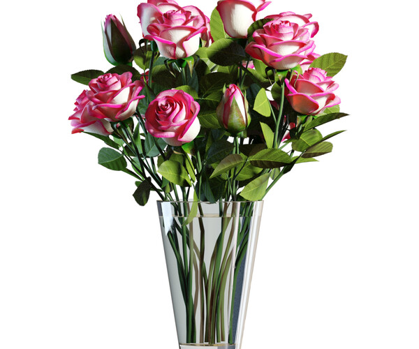 ArtStation - 3D Model / Flower Set 06 / Pink Roses Bouquet | Resources