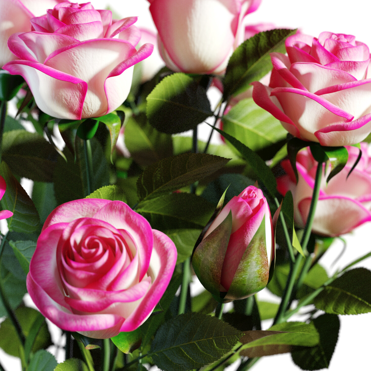 ArtStation - 3D Model / Flower Set 06 / Pink Roses Bouquet | Resources
