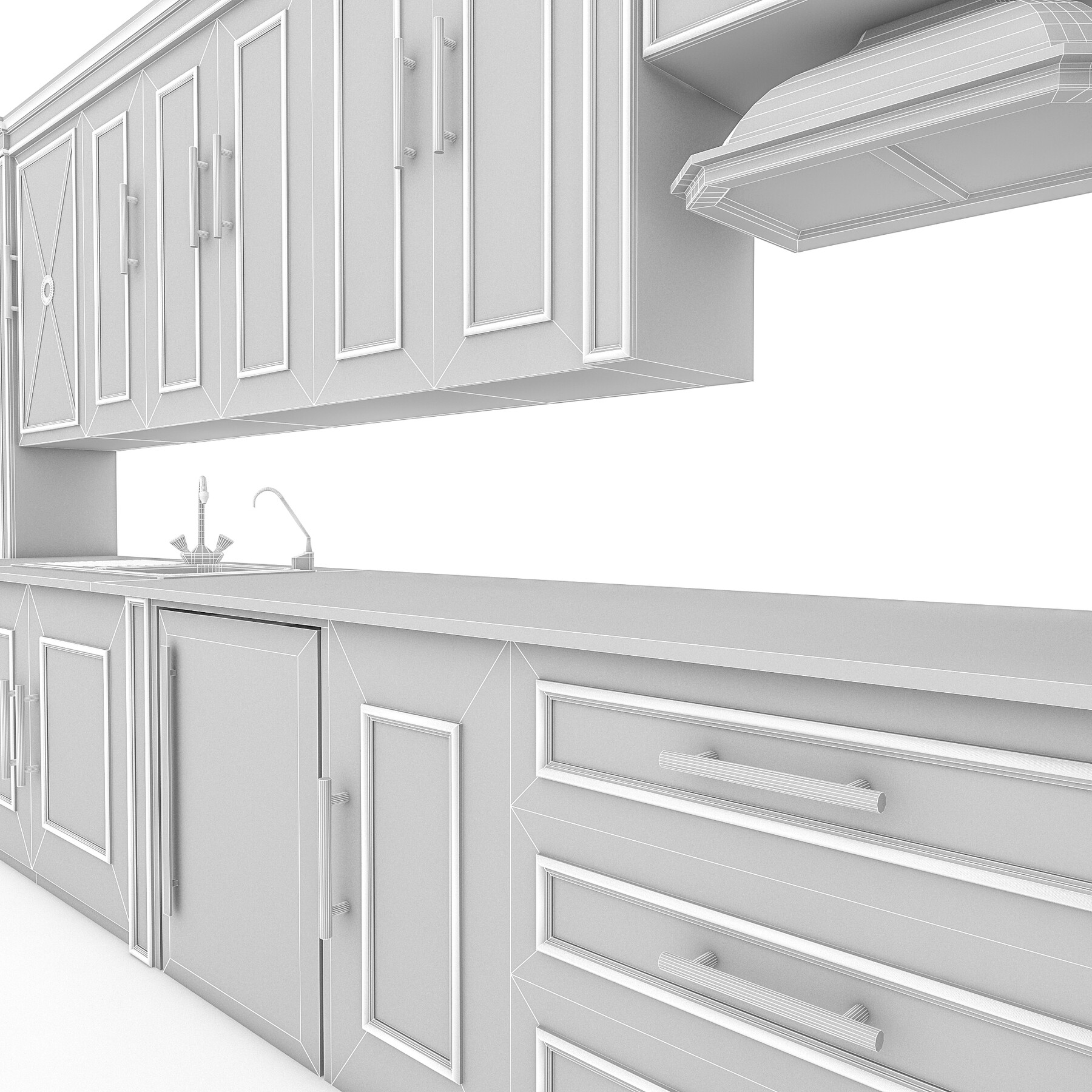 ArtStation - ready-made modern kitchen 3D model | Game Assets