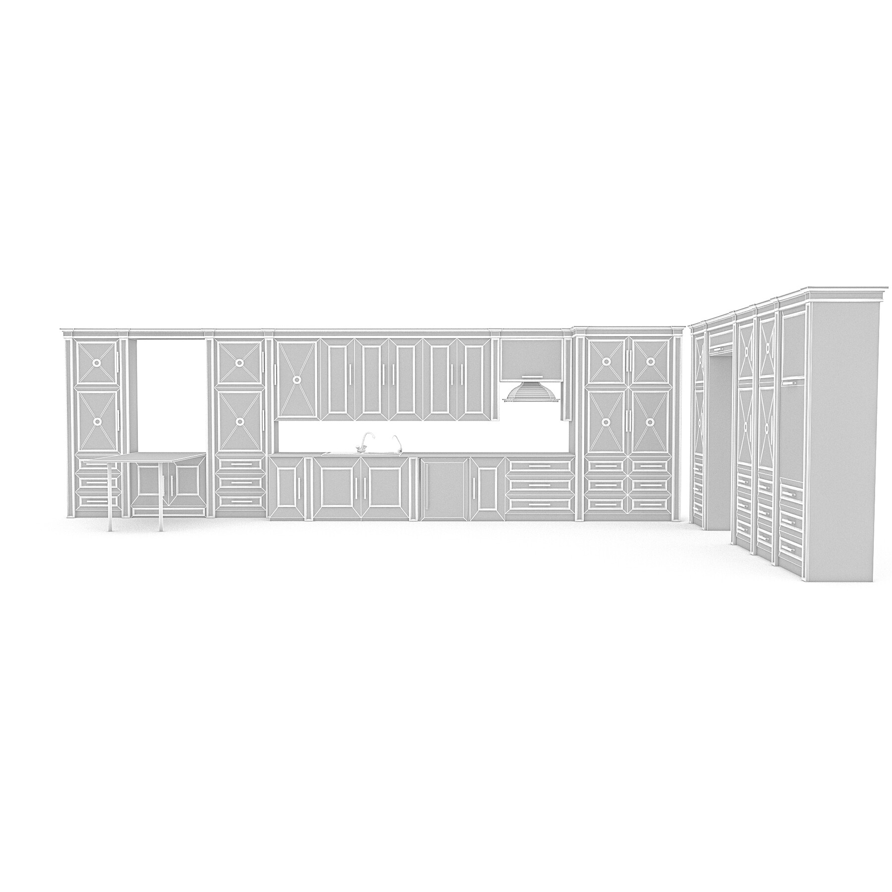 ArtStation - ready-made modern kitchen 3D model | Game Assets