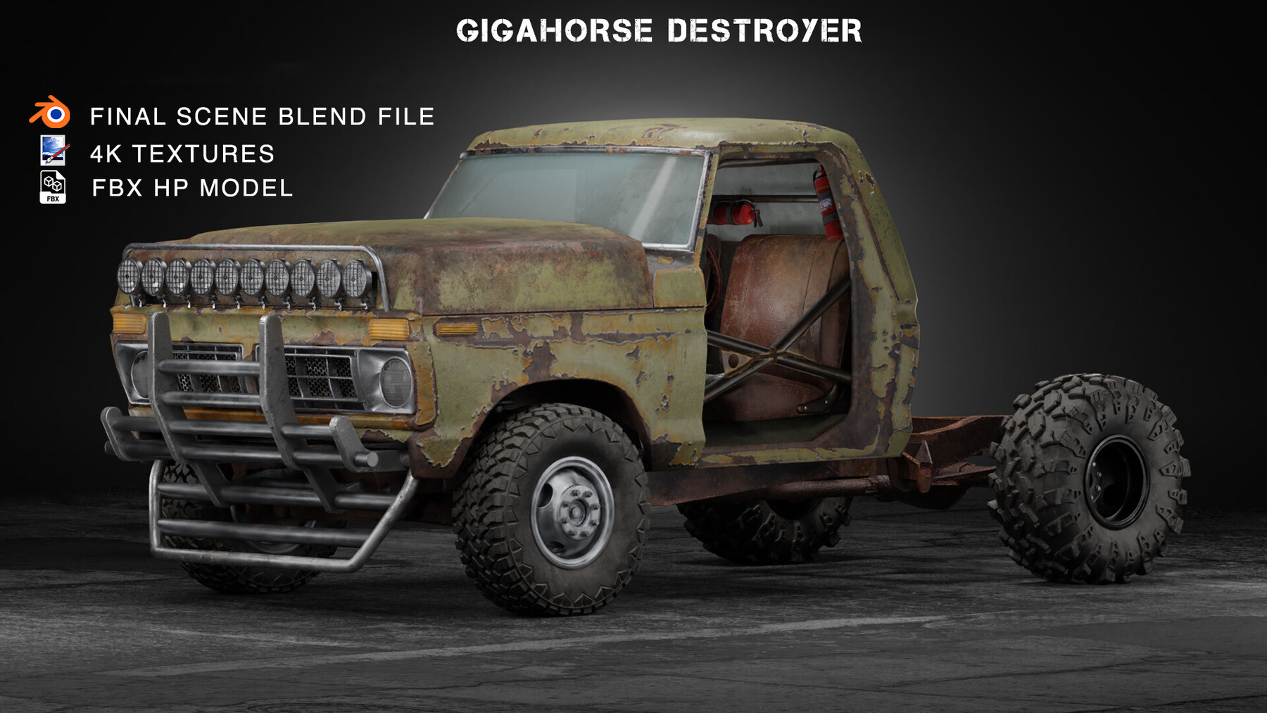 Next-Gen-Game art - Gigahorse Destroyer-project files