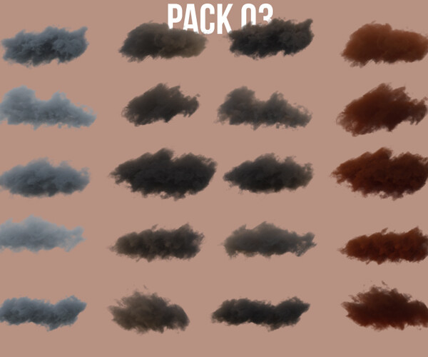 Artstation Fluffy Clouds Pack 03 And Cloud Node Shader Game Assets