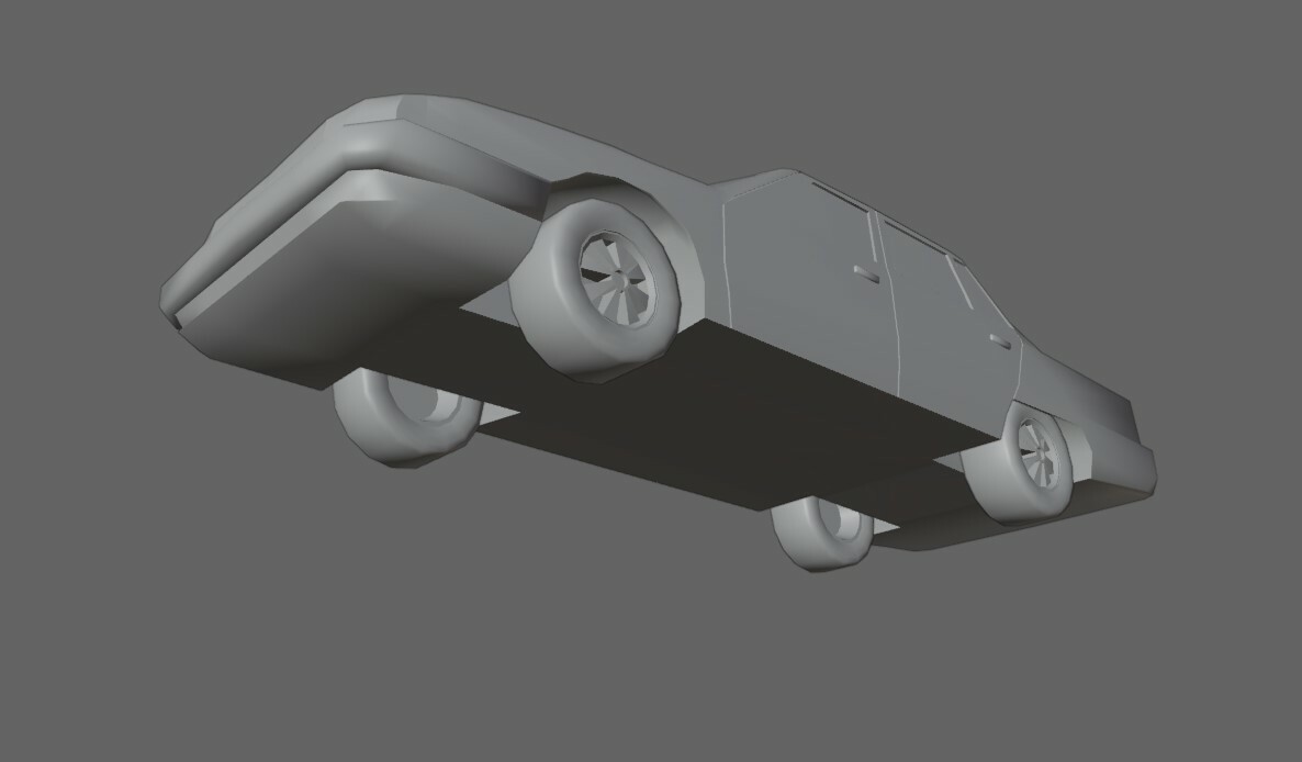 ArtStation - Basic Car - Red - Carro Low-poly 3D model | Game Assets