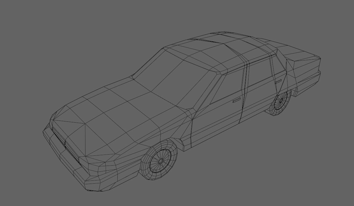 ArtStation - Basic Car - Red - Carro Low-poly 3D model | Game Assets