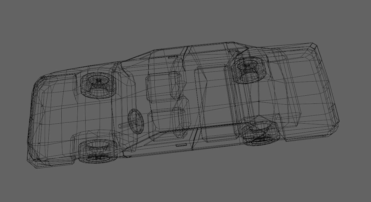 ArtStation - Basic Car - Red - Carro Low-poly 3D model | Game Assets