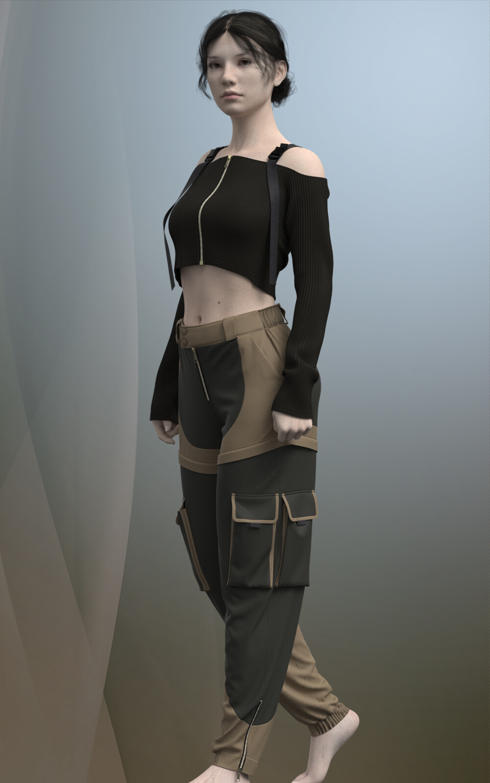 ArtStation - Female Outfit 3 3D model | Game Assets
