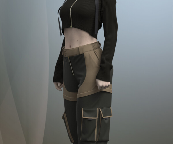 ArtStation - Female Outfit 3 3D model | Game Assets