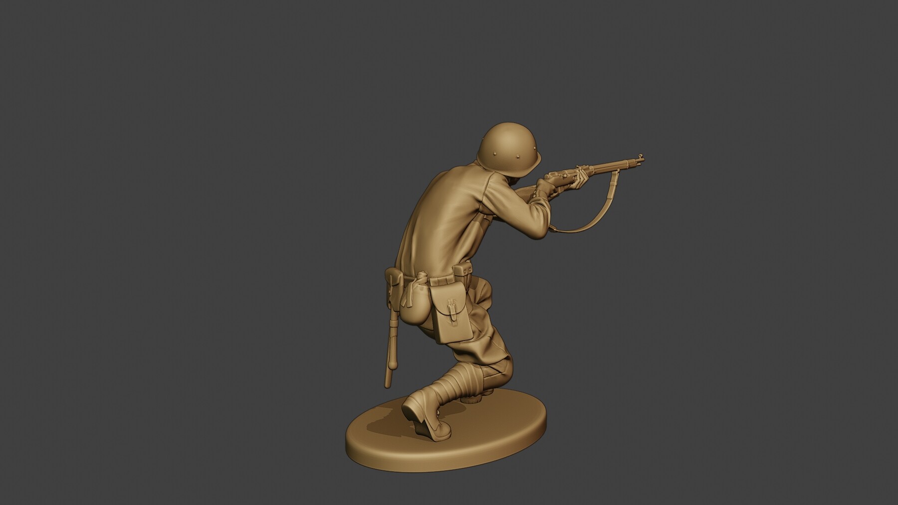 ArtStation - Russian soldier ww2 Shoot Crouch R1 | Resources