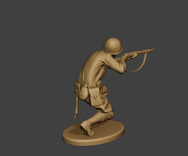 ArtStation - Russian soldier ww2 Shoot Crouch R1 | Resources