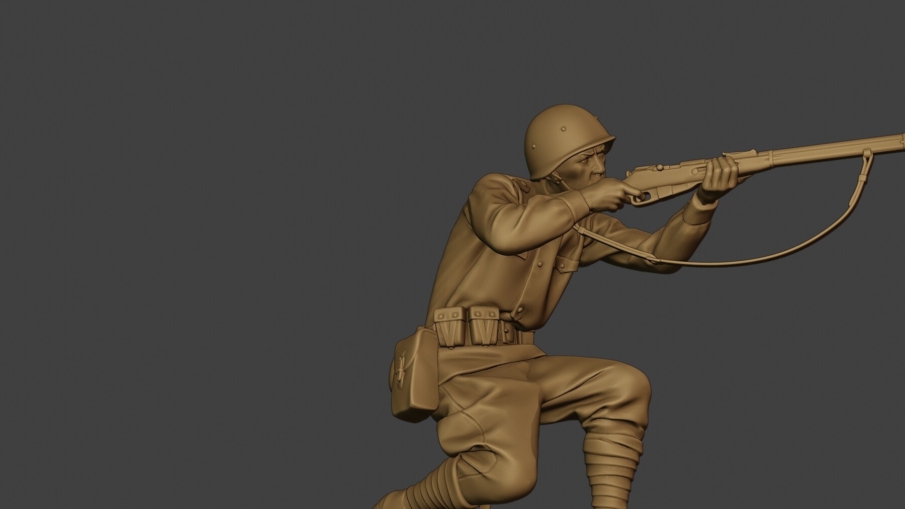 ArtStation - Russian soldier ww2 Shoot Crouch R1 | Resources