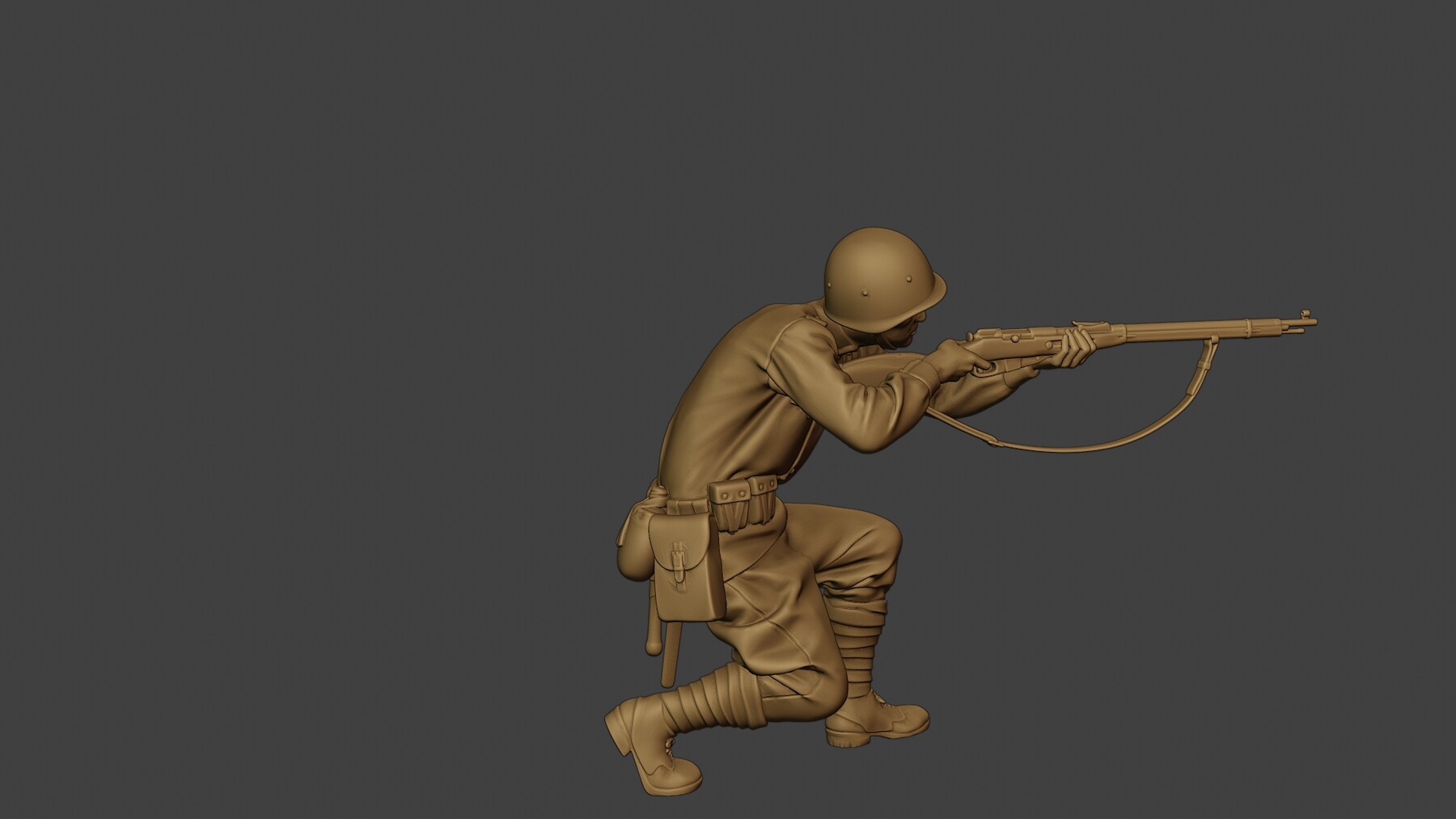 ArtStation - Russian soldier ww2 Shoot Crouch R1 | Resources