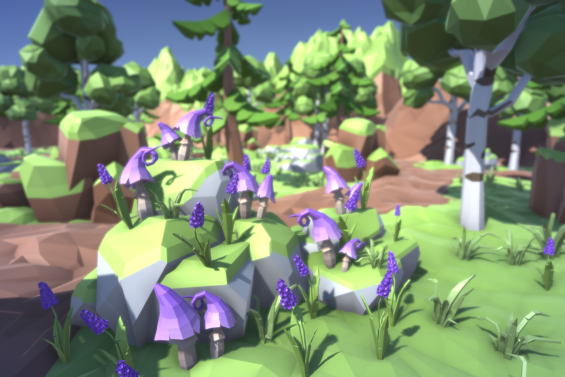 ArtStation - Free Low Poly Nature Forest | Game Assets