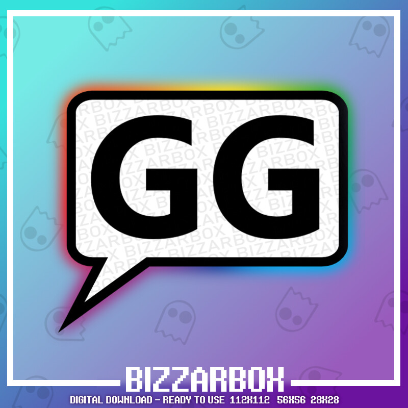 ArtStation - Twitch Emote: GG Chat Bubble | Artworks