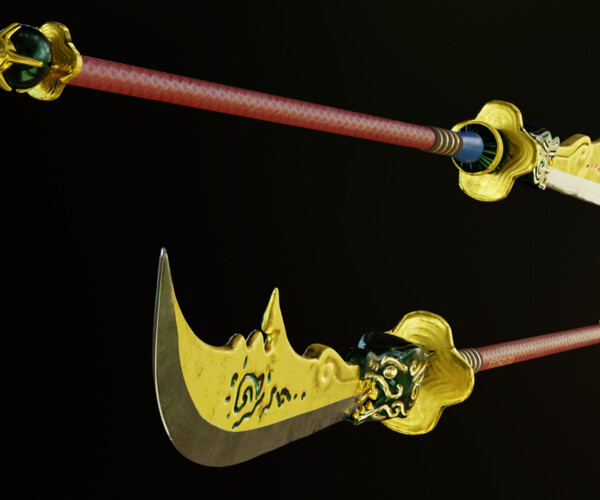 ArtStation - Glaive 3D model with PBR textures 3D model | Game Assets