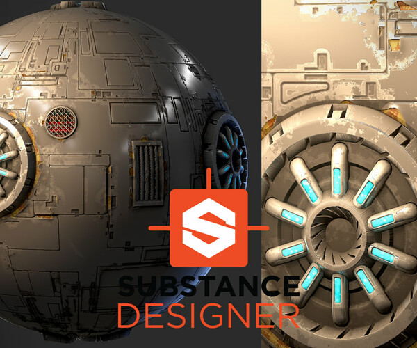 ArtStation - Sci-Fi Panels with Turbine - Substance Designer | Game Assets