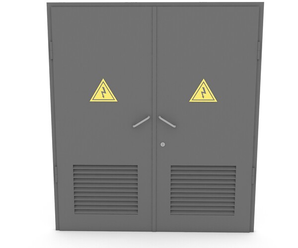 ArtStation - electrical transformer gate 3D model | Game Assets