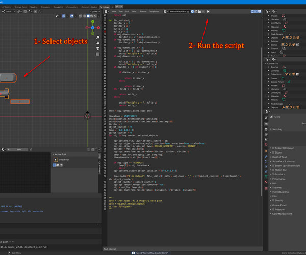 ArtStation - Automatic Normal Map Creator From Selected Objects (in ...