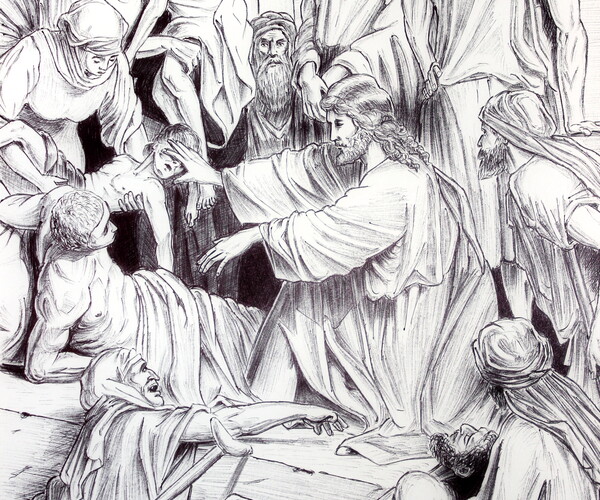 ArtStation - Jesus Christ heals the sick. | Artworks