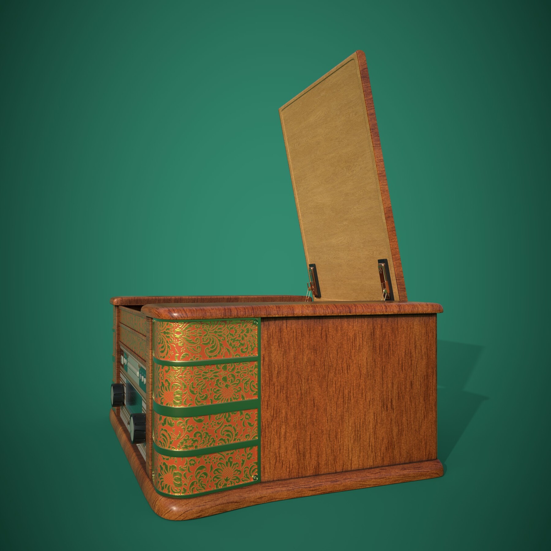 ArtStation - Electronics, audio, Retro gramophone (polygonal 3D model ...