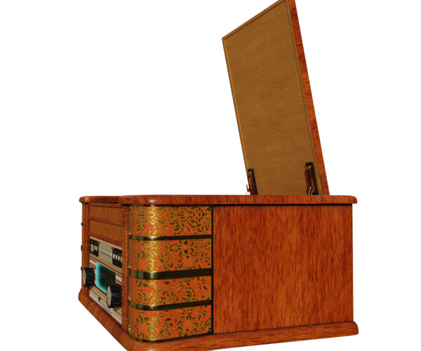 ArtStation - Electronics, audio, Retro gramophone (polygonal 3D model ...