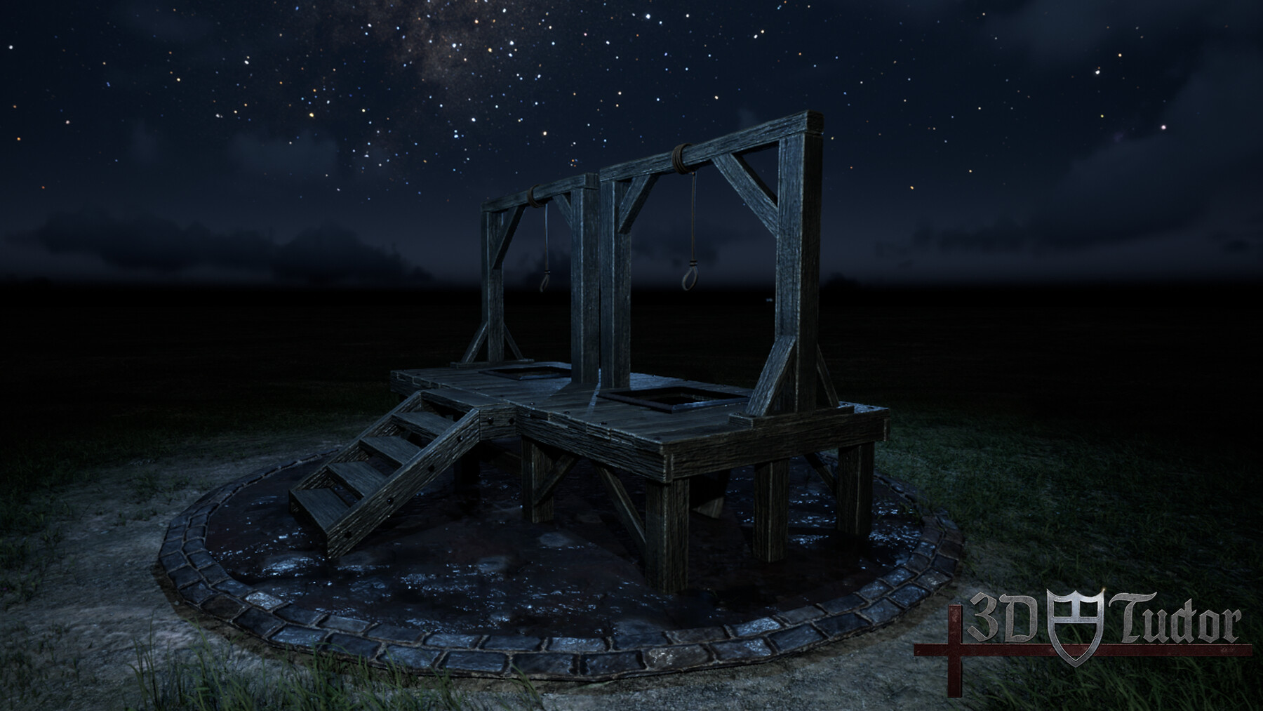 ArtStation - Medieval Gallows Model 3D Tudor | Blender | UE5 | Game Assets
