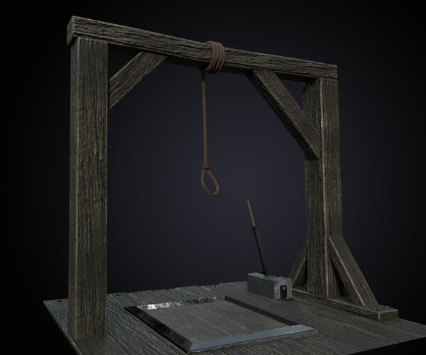 ArtStation - Medieval Gallows Model 3D Tudor | Blender | UE5 | Game Assets