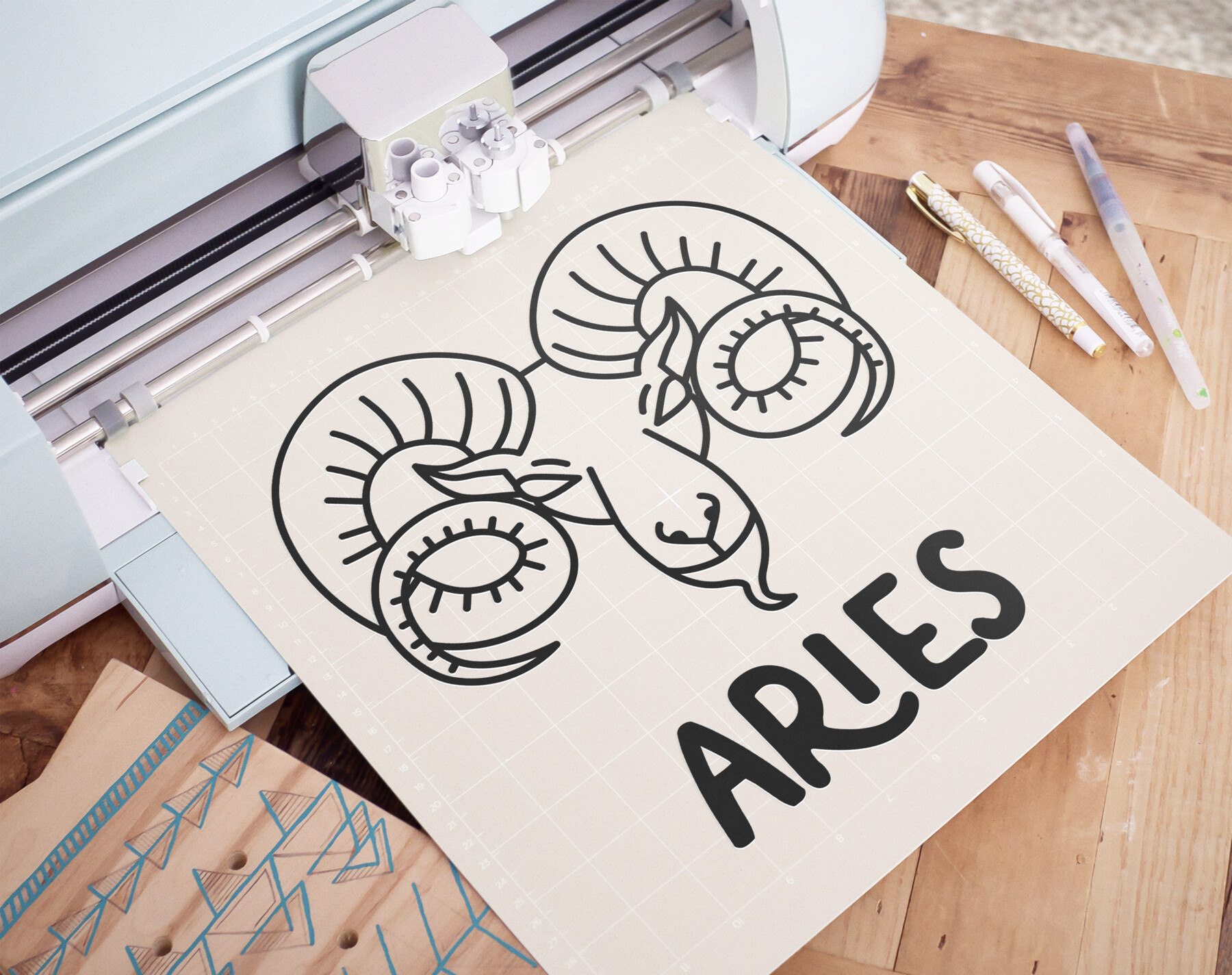ArtStation - Aries Zodiac Icon Illustration Cut File svg, png, pdf, dxf ...