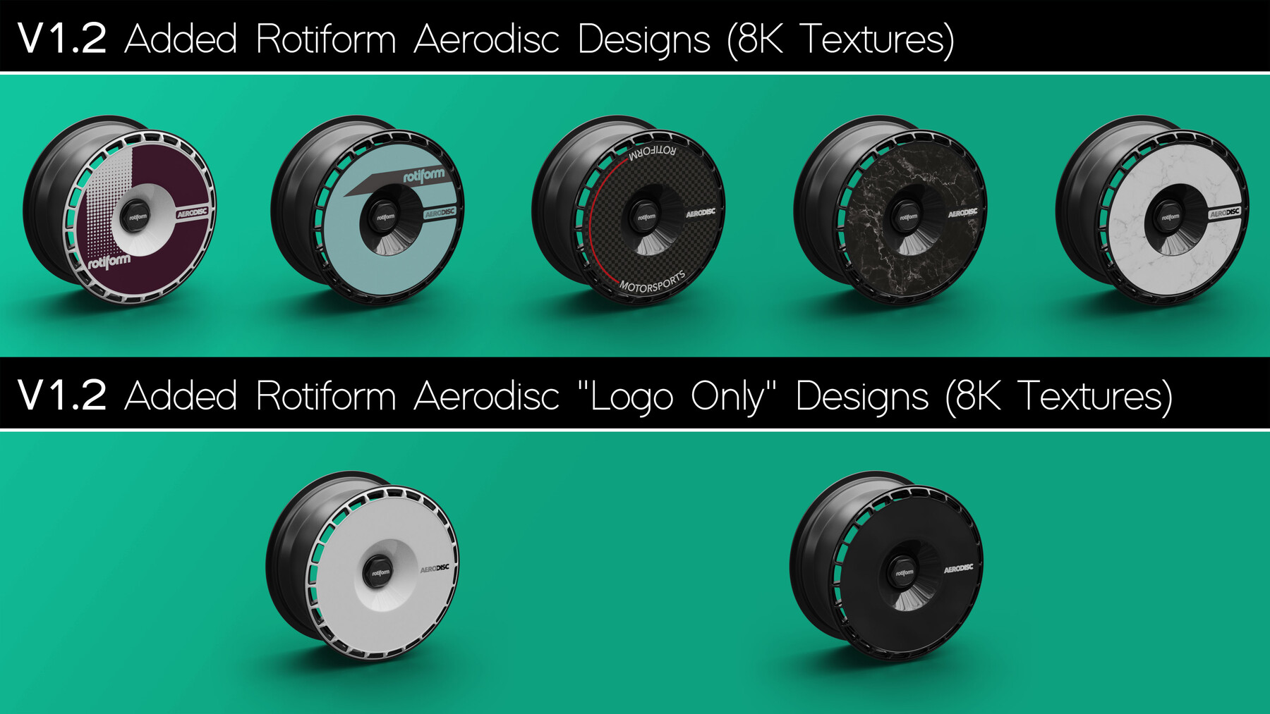 ArtStation - Rotiform Aerodisc Turbofan Rim/Wheel 3D Model + Designs ...