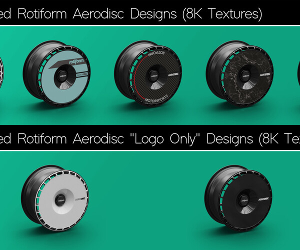 ArtStation - Rotiform Aerodisc Turbofan Rim/Wheel 3D Model + Designs ...