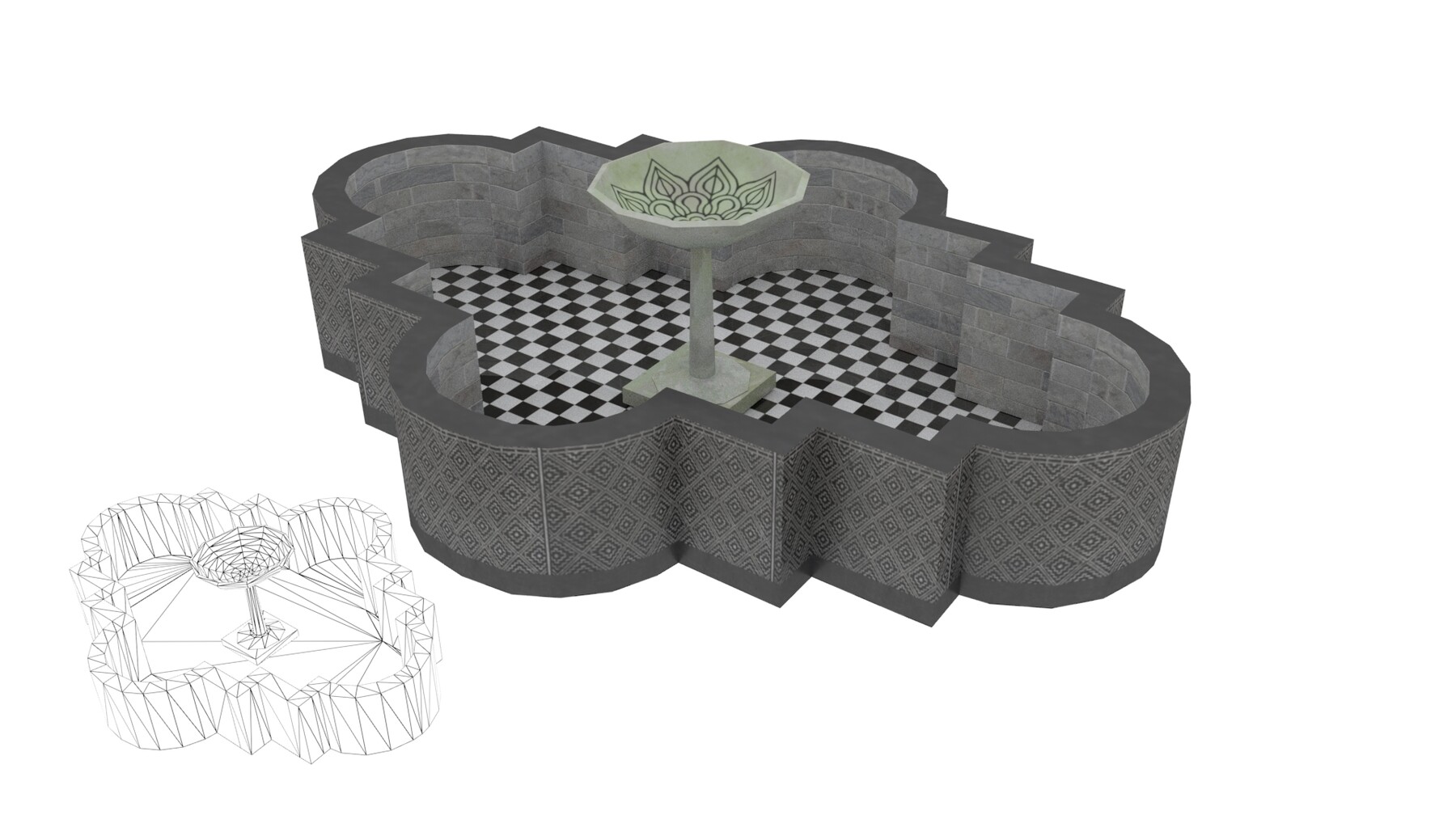 ArtStation - fountain 3d model | gaming fountain 3d model | Game Assets