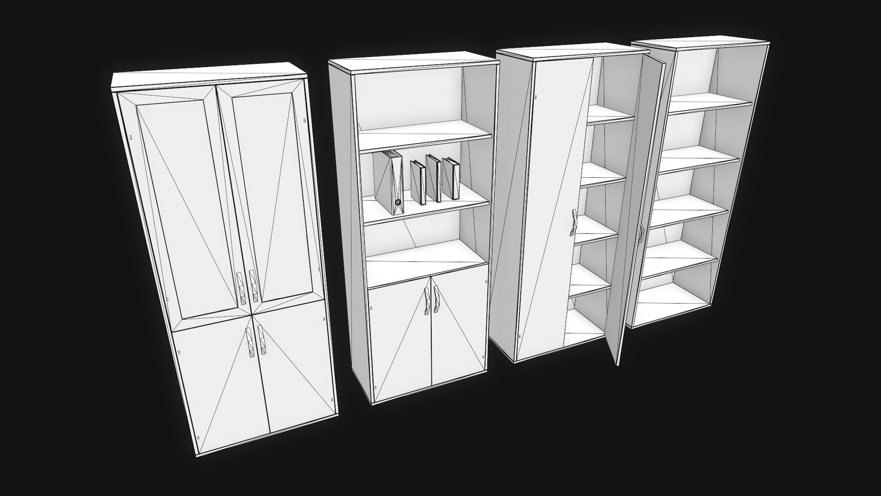 ArtStation - Bookcases | Game Assets