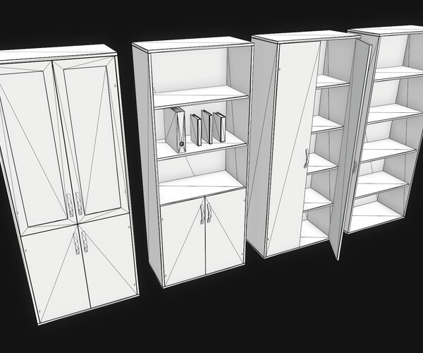 ArtStation - Bookcases | Game Assets