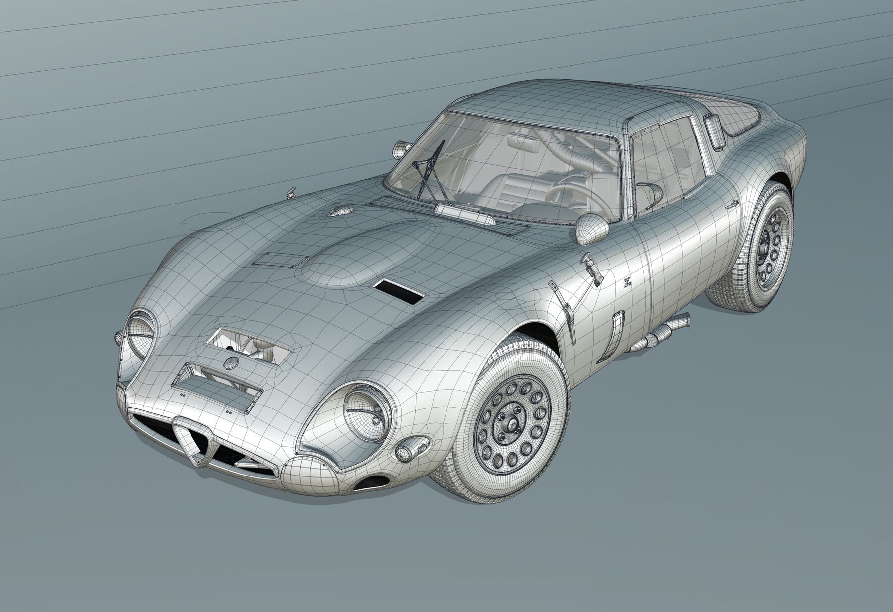 ArtStation - Alfa Romeo Giulia TZ2 carrozzata zagato 1965 | Game Assets