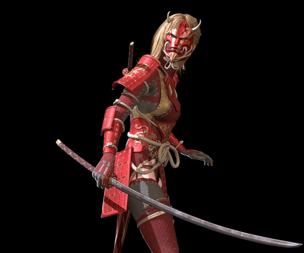 ArtStation - Samurai Girl Game ready | Game Assets